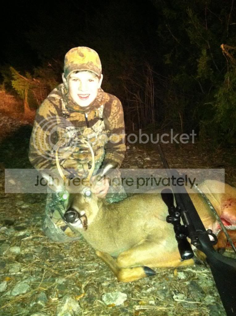 Sons first deer hunting by himself - ALDEER.COM