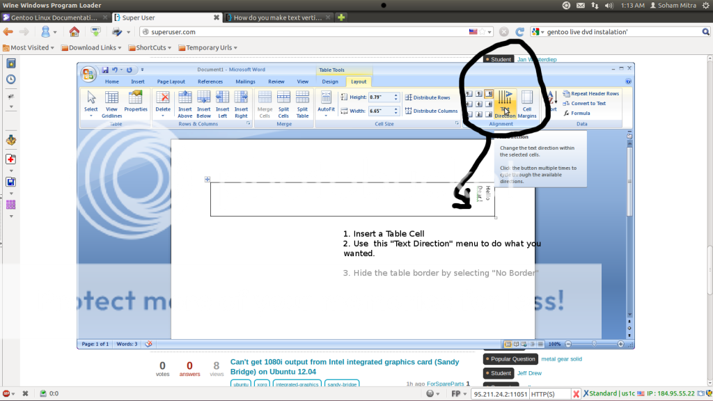 How Do You Make Text Vertical In Word 2010 Super User